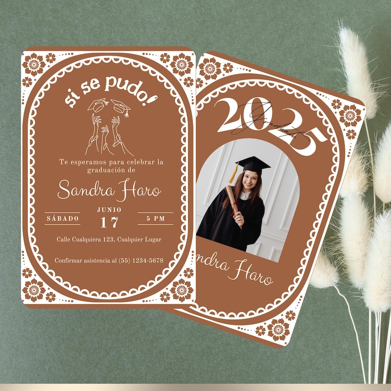 Spanish Graduation Invitation: Mexican Talavera Theme (digital Download ...