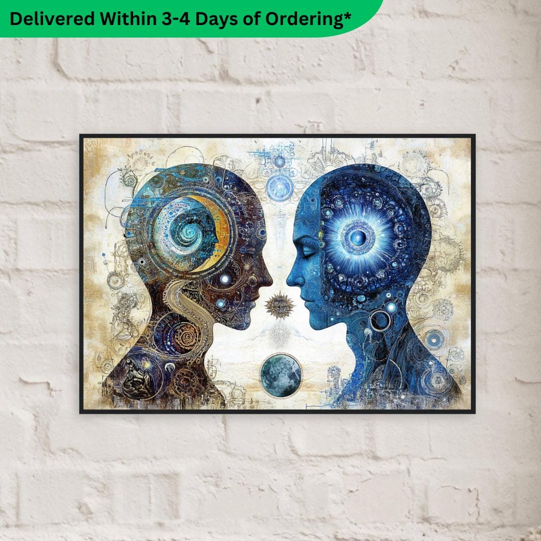 Quantum Consciousness - Surreal Mind Art, Spiritual Abstract Print ...