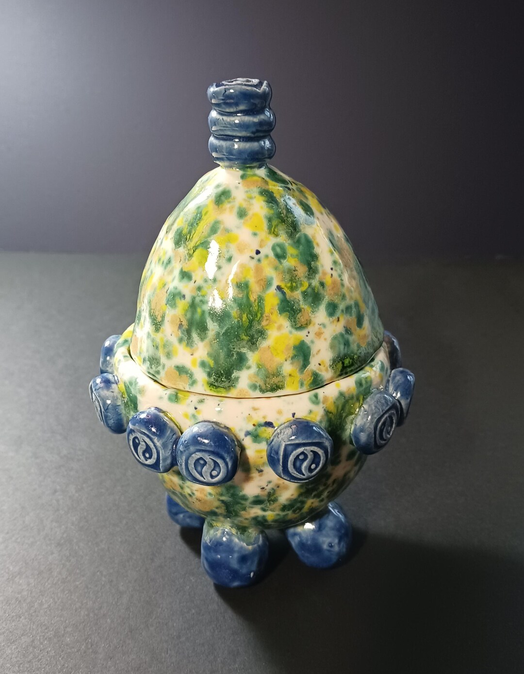 Ceramic Lidded Egg-shaped Container - Etsy