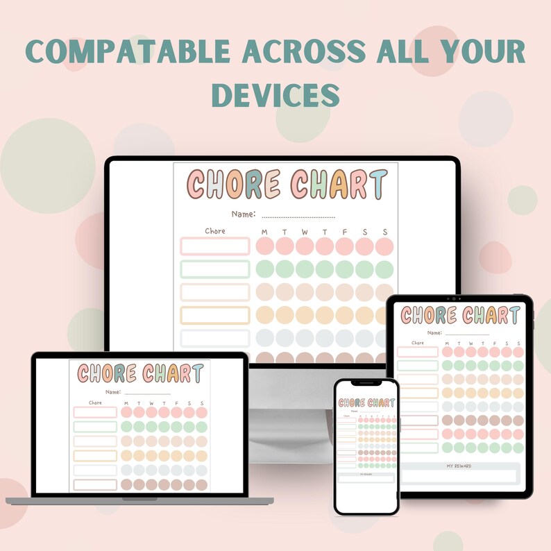 Editable Chore Chart for Kids Chore Chart Printable Chore Chart for ...
