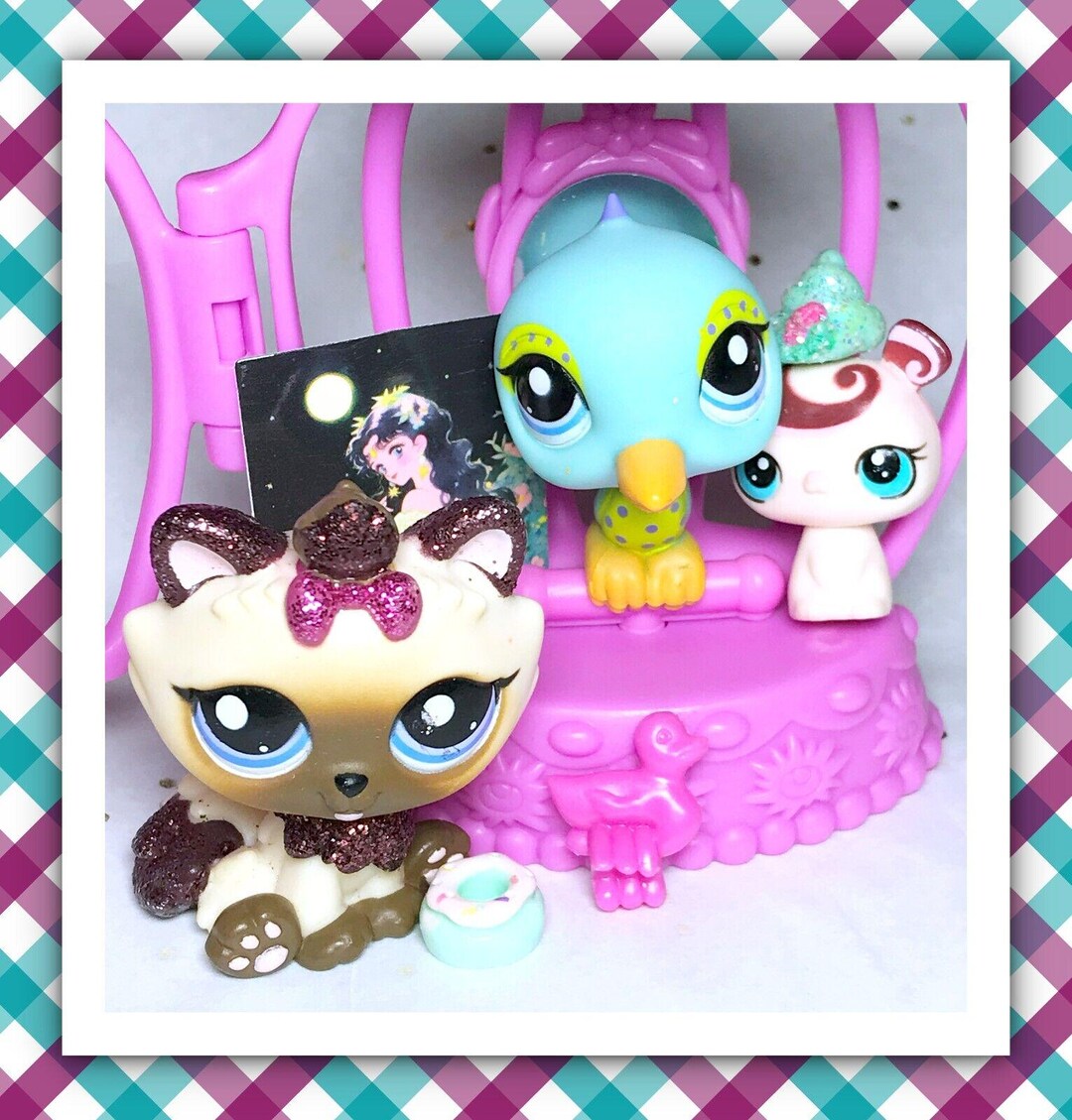 VTG Authentic Littlest Pet Shop LPS #2143 2144 Pretty Himalayan Cat ...