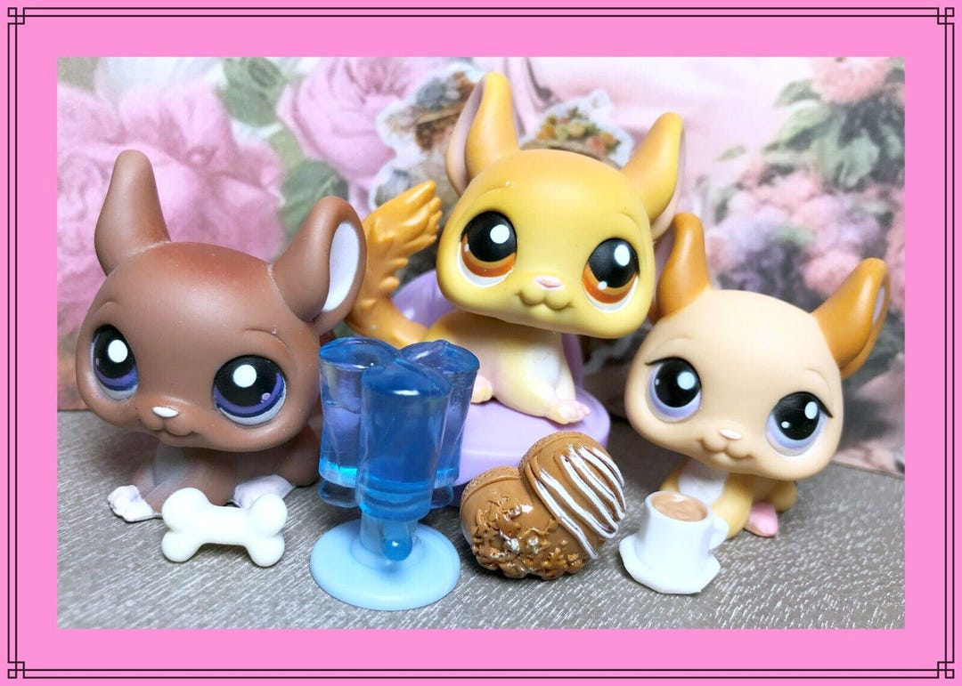 Vintage Authentic Littlest Pet Shop LPS #314 #340 #1102 Chinchilla Lot ...