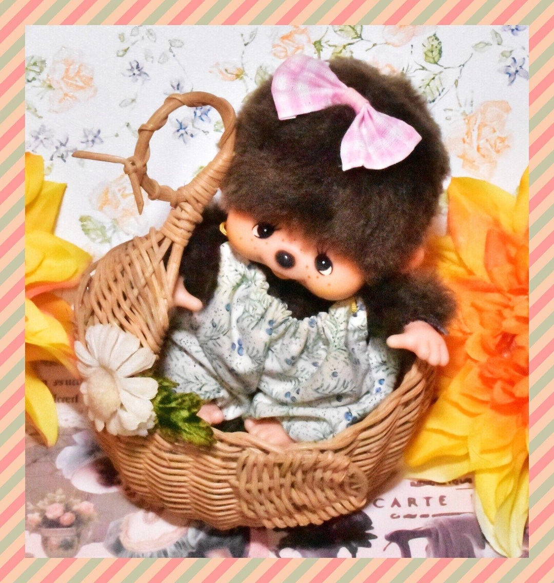 Vintage Sekiguchi Japan Monchhichi Showa Retro 12cm 5" Plush Monkey ...
