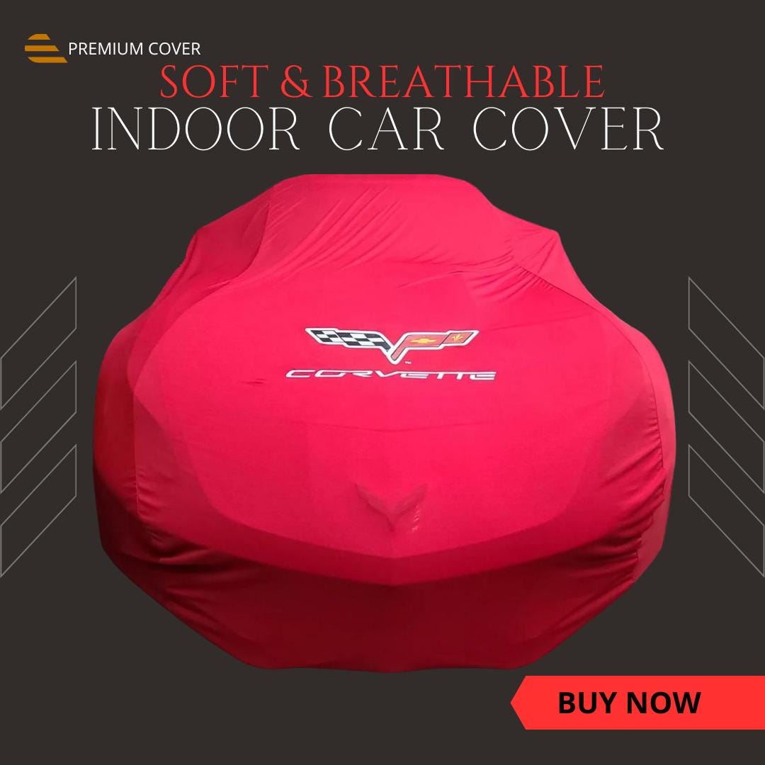 For Corvette C8 Car Cover, INDOOR - Tailor Made for All Corvette Model, Indoor Cover Soft and ...