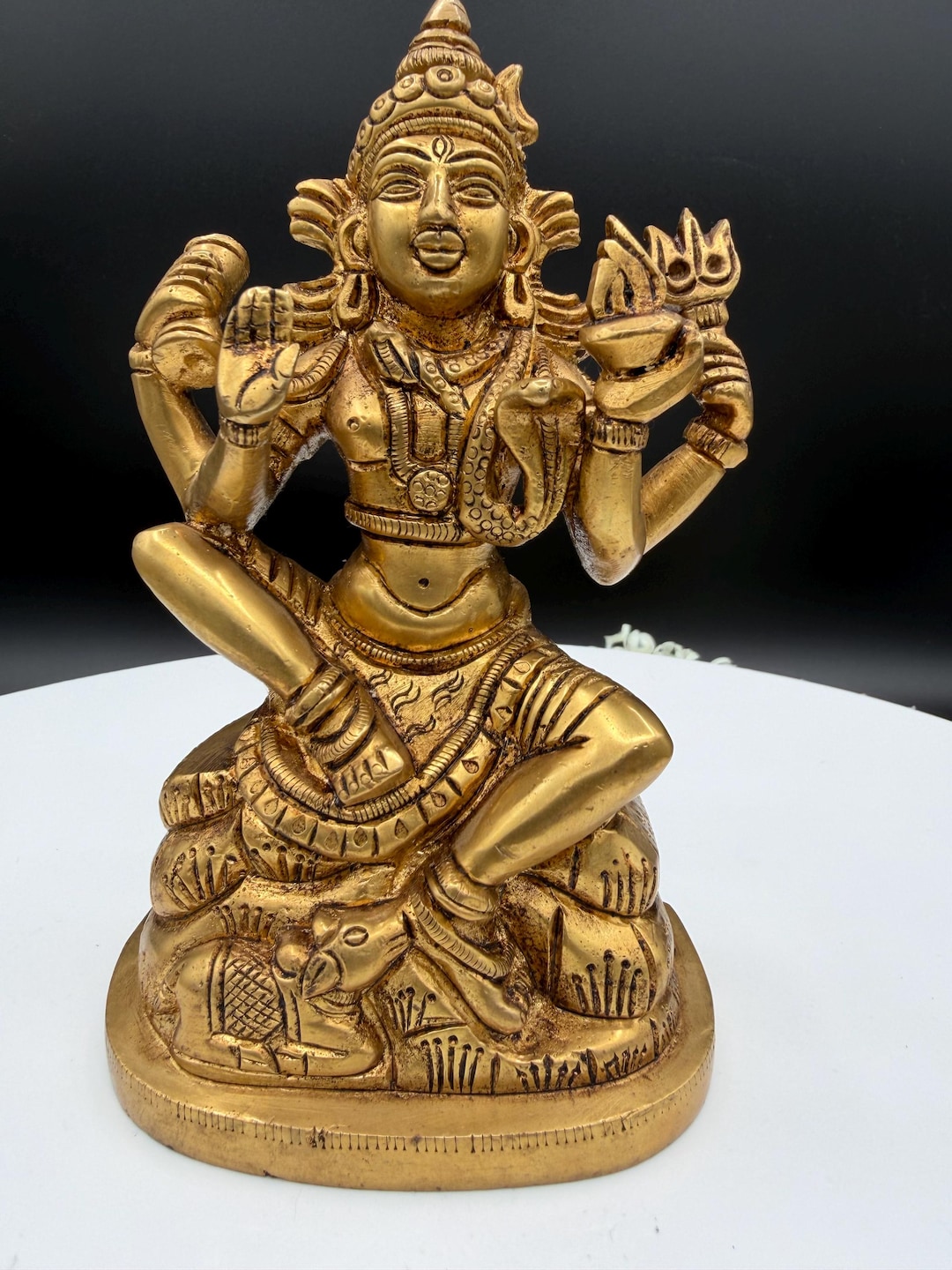 Handmade Brass Shiva Statue – 6 Inch Hindu God Idol, Pooja Decor - Etsy