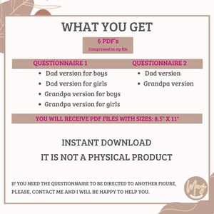 Printable Father's Day Questionnaire, Funny Gift for Dad or Grandpa ...