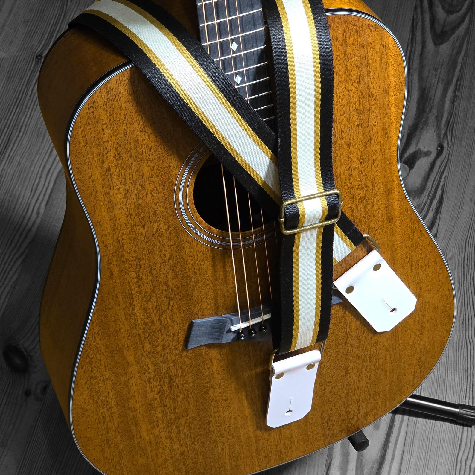 Guitar Strap With Pick Holder, Stripes Guitar Strap, Striped Guitar ...