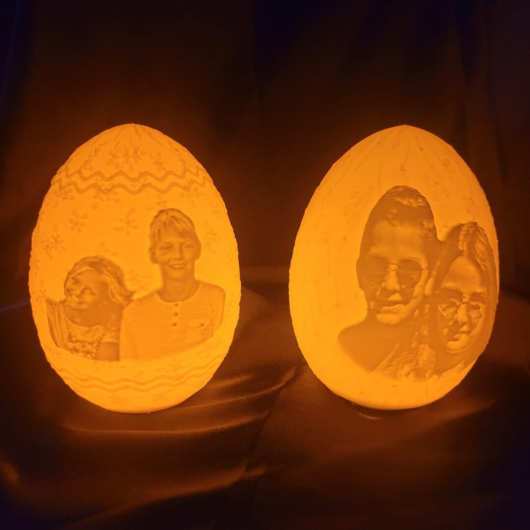 Personalized Easter Egg Lamp - Custom Photo Night Light - Unique Easter ...