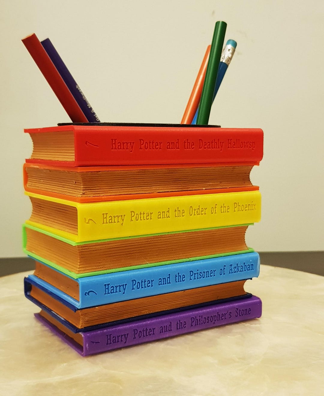 Harry Potter Book Stack Pen Holder , Harry Potter Pen Stand, Desk ...
