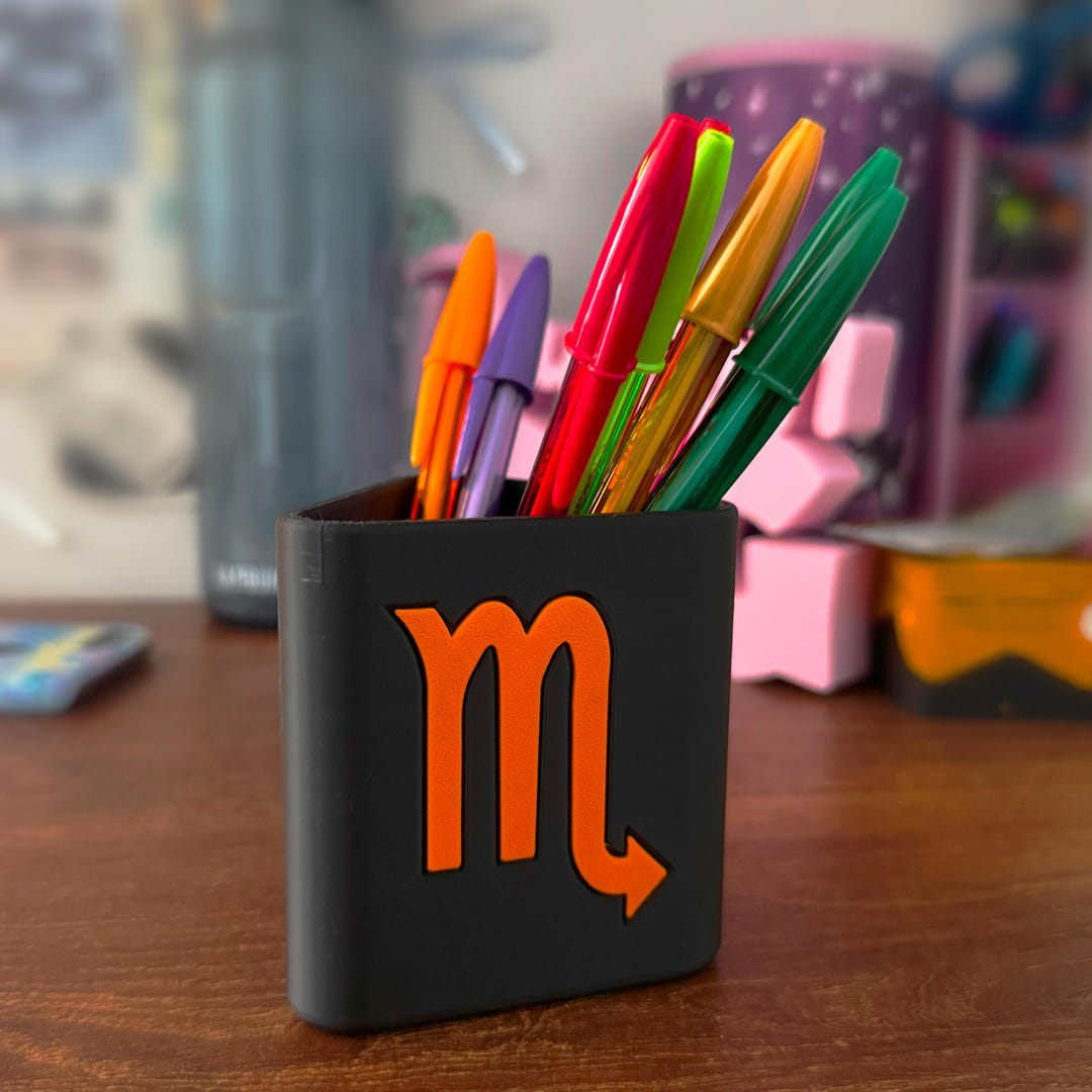 Scorpio Zodiac Pen Holder 3D Print, Constellation Pen Stand STL ...