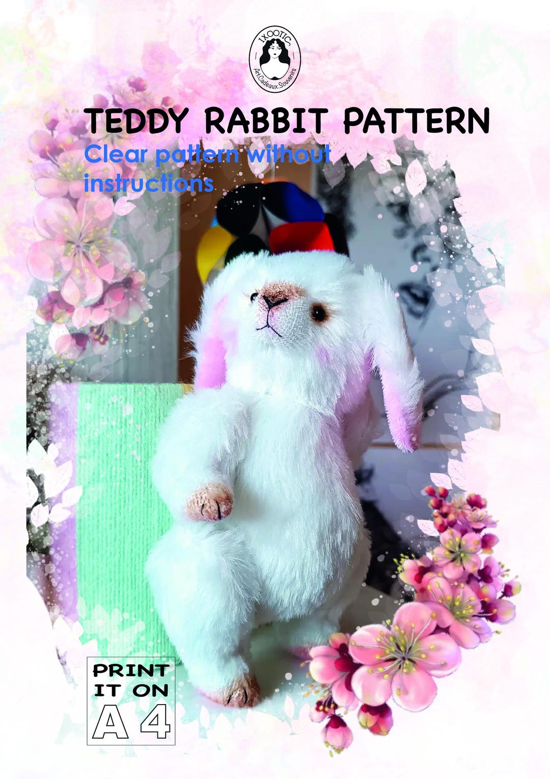 Pdf Sewing Pattern Teddy Rabbit Bunny Easter Bunny, Patron De Couture ...