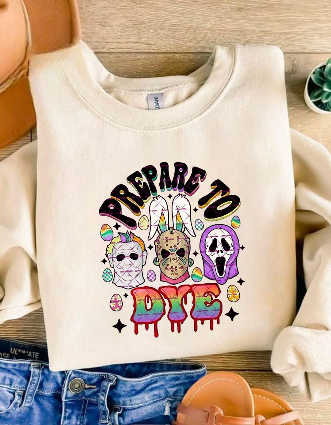 Rainbow Horror Patches Easter Png, Creepy Bunny Killer Mask Png ...