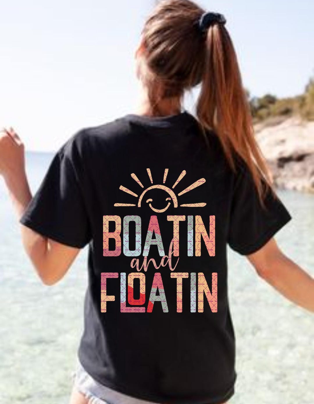 Boatin and Floatin Png, Lake Life Summer Tee, Retro Boating Graphic ...