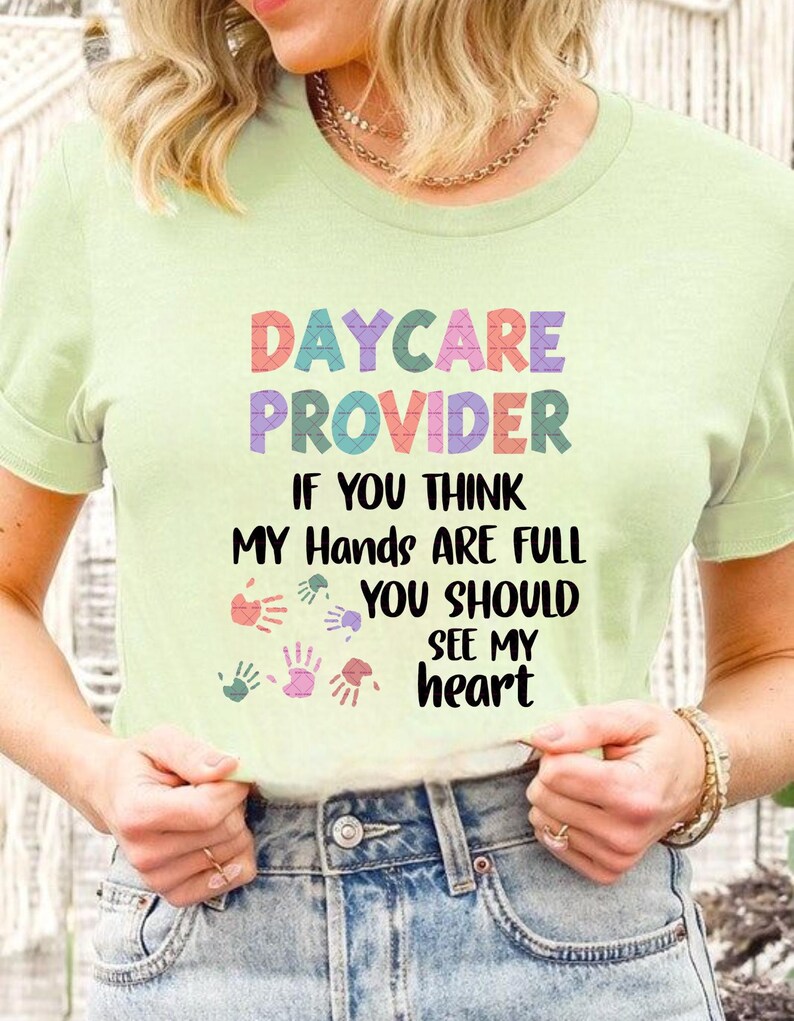 Daycare Provider SVG PNG, Preschool Teacher Shirt Design, Cute ...