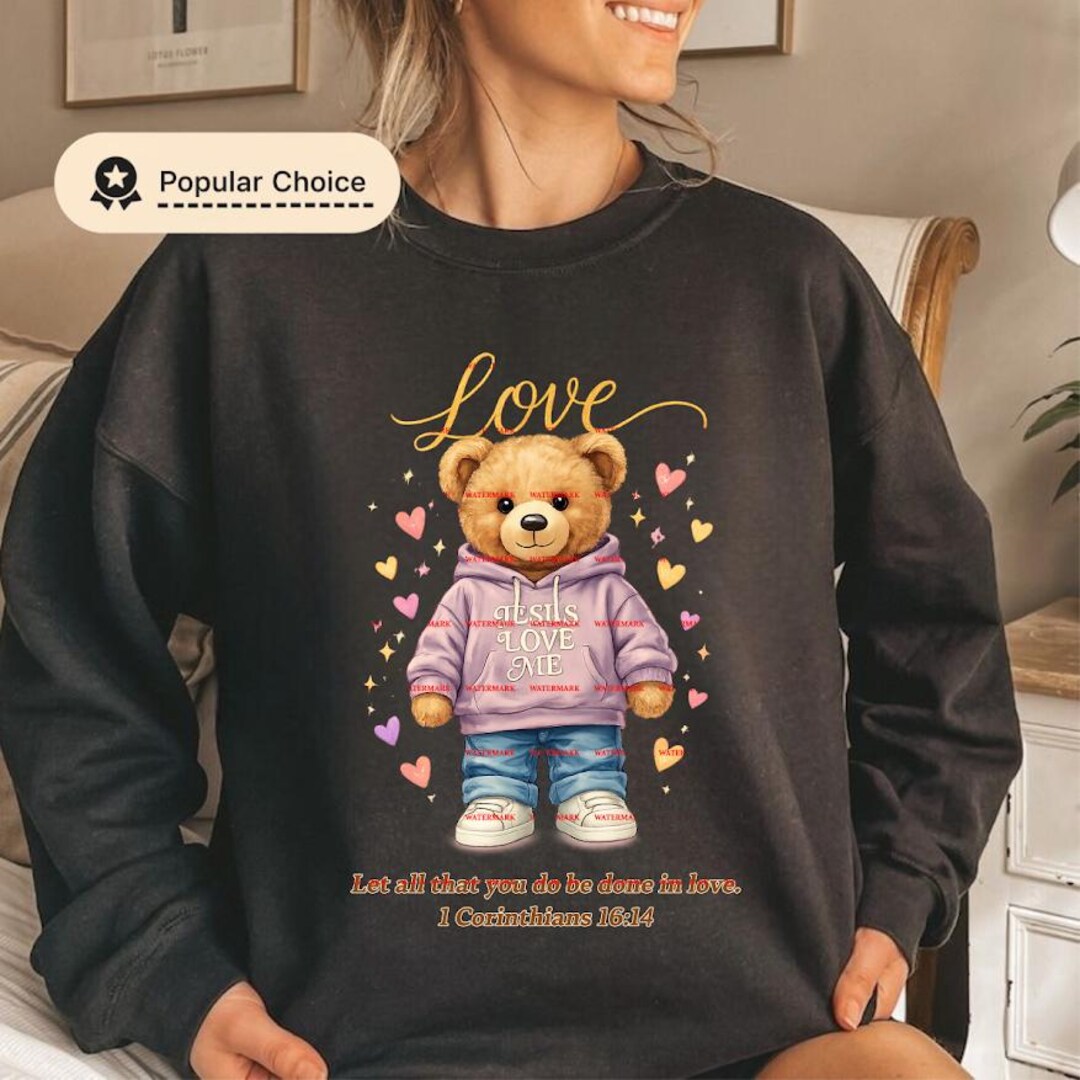 Jesus Loves Me Bear PNG Christian Teddy Bear Faith Quote Design, Love ...