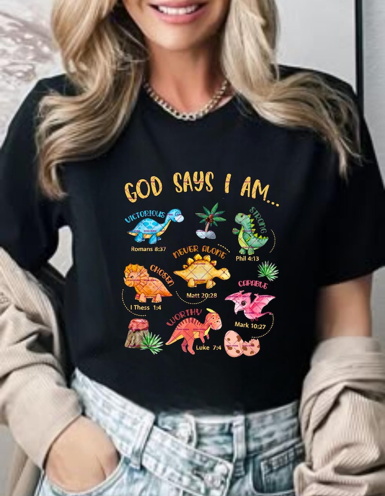 Christian Dinosaur PNG, God Say I Am Bible Verse Clipart, Religious Png ...