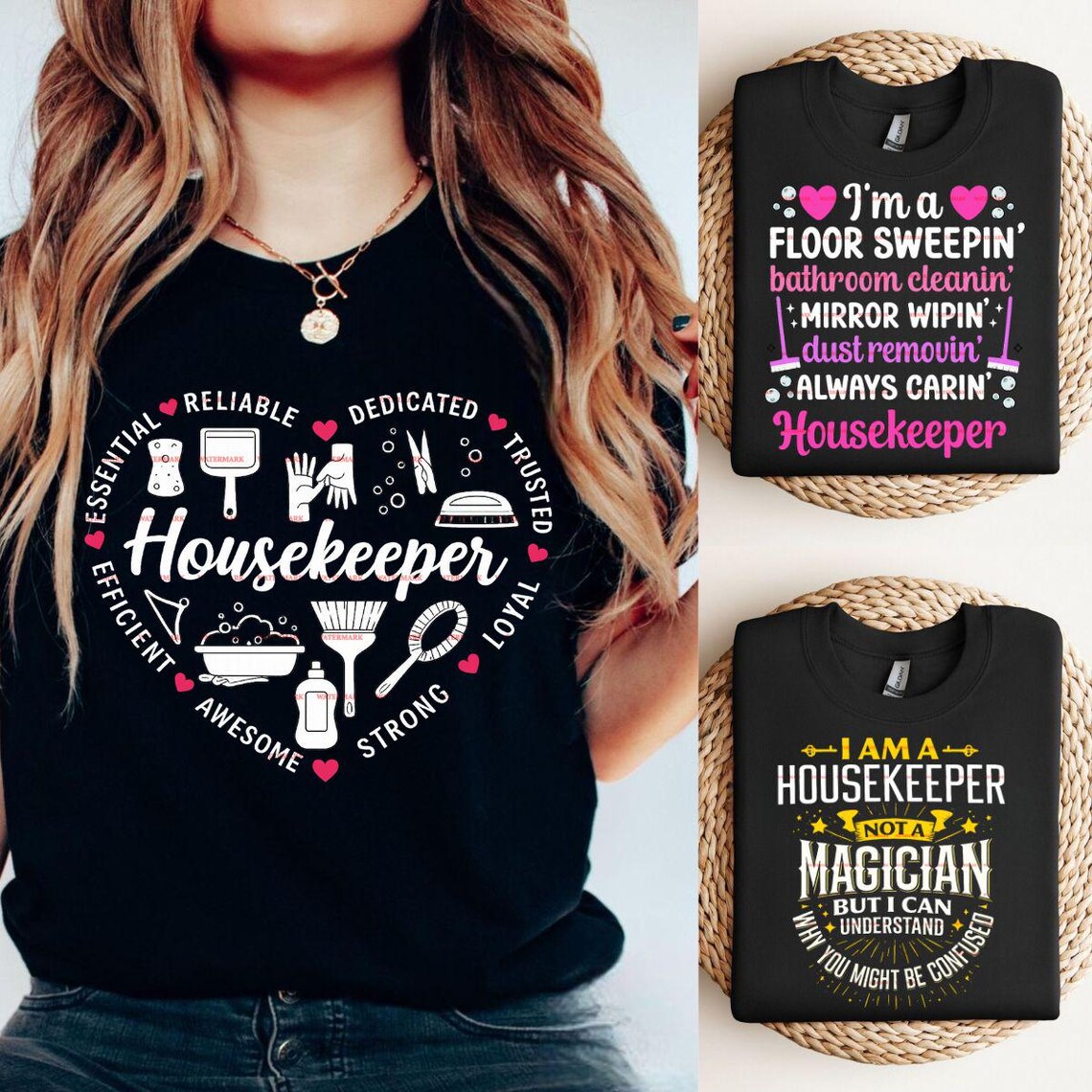 Housekeeper PNG Bundle of 3, Funny Housekeeping Quotes PNG File ...