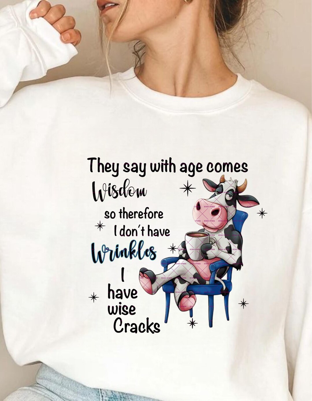 Funny Cow PNG, Wise Cracks Cow Sublimation, Coffee Lover Cow Clipart ...
