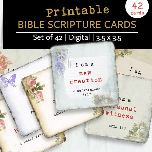 Printable Fall Autumn Scripture Cards Encouraging Bible - Etsy