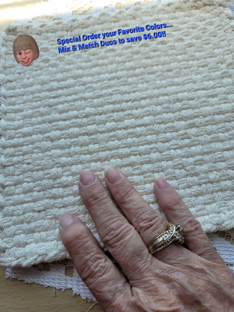 Handwoven Large 8" Loomed Choice Pot Holder Hot Pad/trivet - Etsy