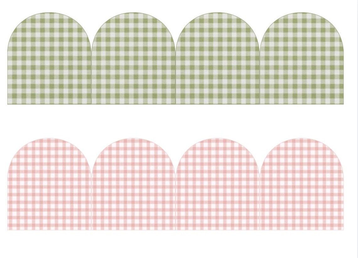 Pastel Picnic Bulletin Board Borders - PASTEL GINGHAM - Etsy