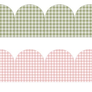 Pastel Picnic Bulletin Board Borders - PASTEL GINGHAM - Etsy
