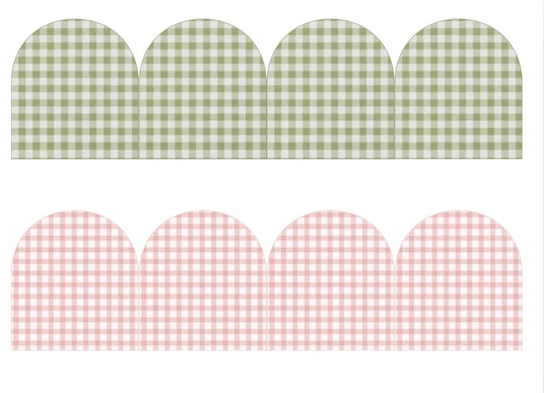 Pastel Picnic Bulletin Board Borders - PASTEL GINGHAM - Etsy