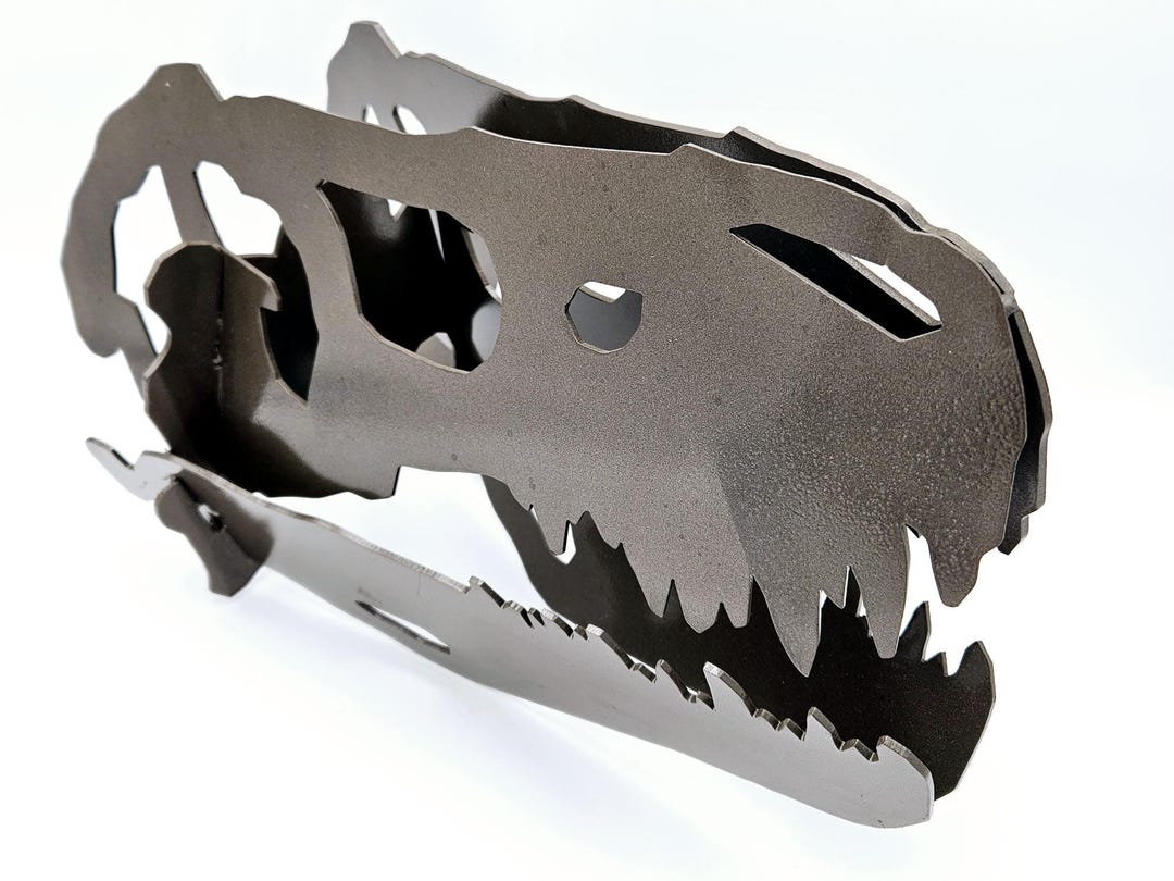 Steel T Rex Skull Made of Plasma Cut Steel in Bronze. - Etsy