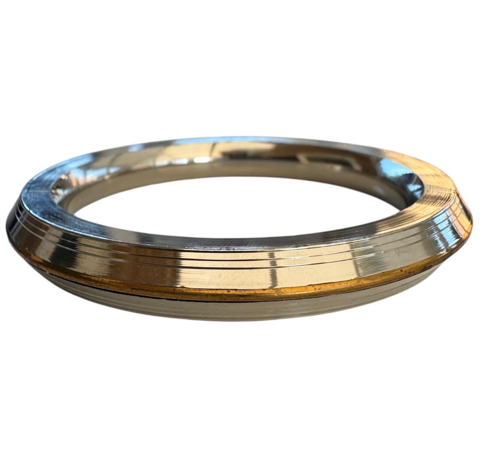 Sikh Kara Stainless Steel Thick Seven Lines Bracelet Brass Line Kada ...