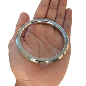 Sikh Kara Stainless Steel Thick Bracelet Brass Line Kada Singh Kaur ...