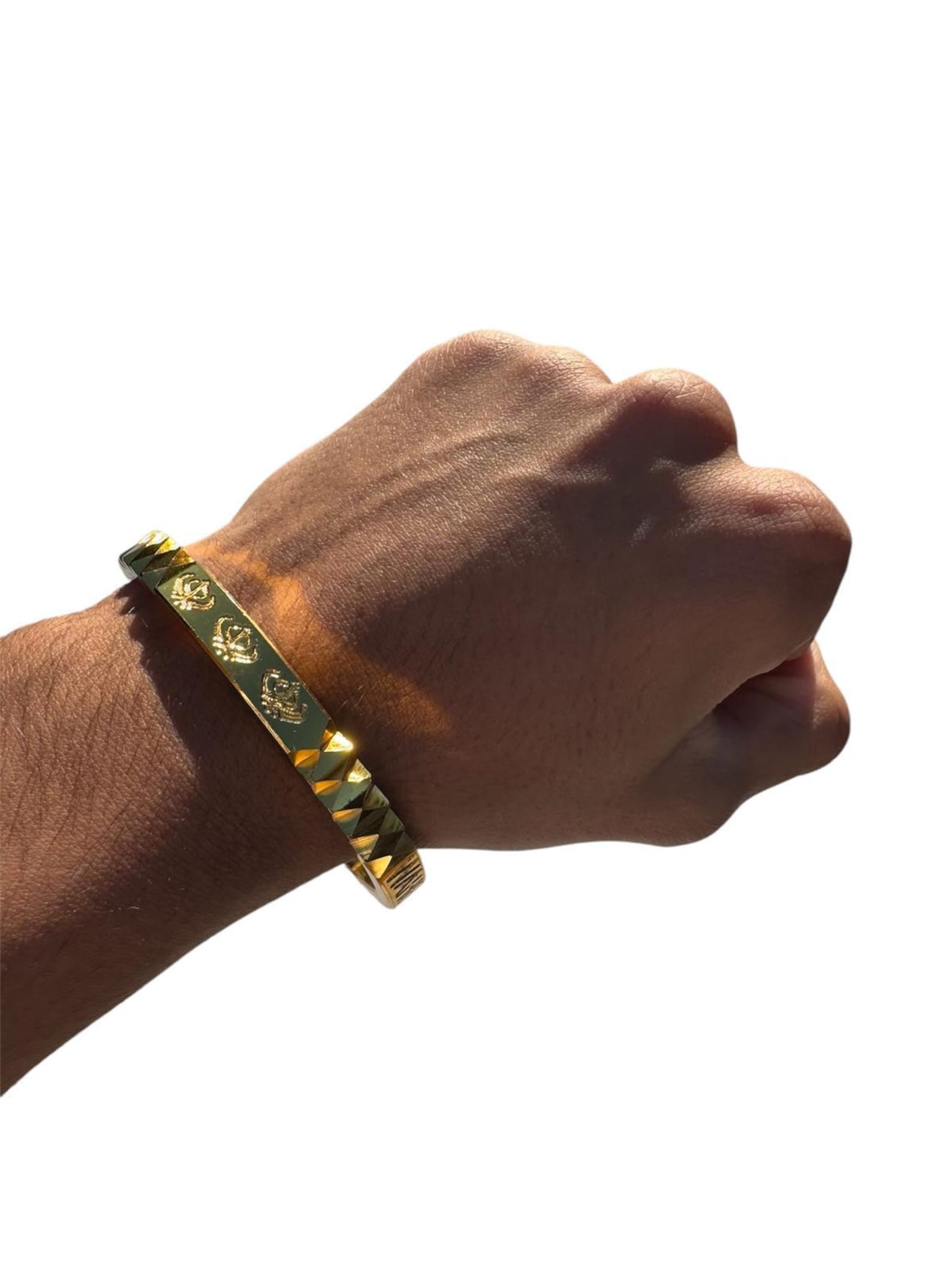 Sikh Kara Gold Plated Khanda Laser Engraved Bracelet Kada Singh Kaur ...