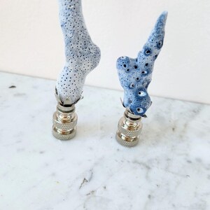 Genuine Blue Coral Lamp Finial, Ocean Lamp Finial, Nautical Finial ...