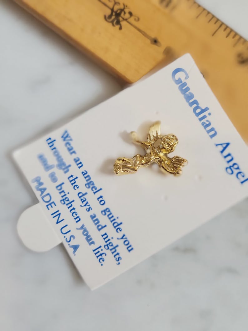 Guardian Angel Lapel Pin Angel on My Shoulder Angel With - Etsy
