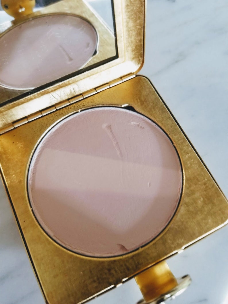 Vintage Avon Imperial Gold Compact With Puff, Vintage Gold Compact ...