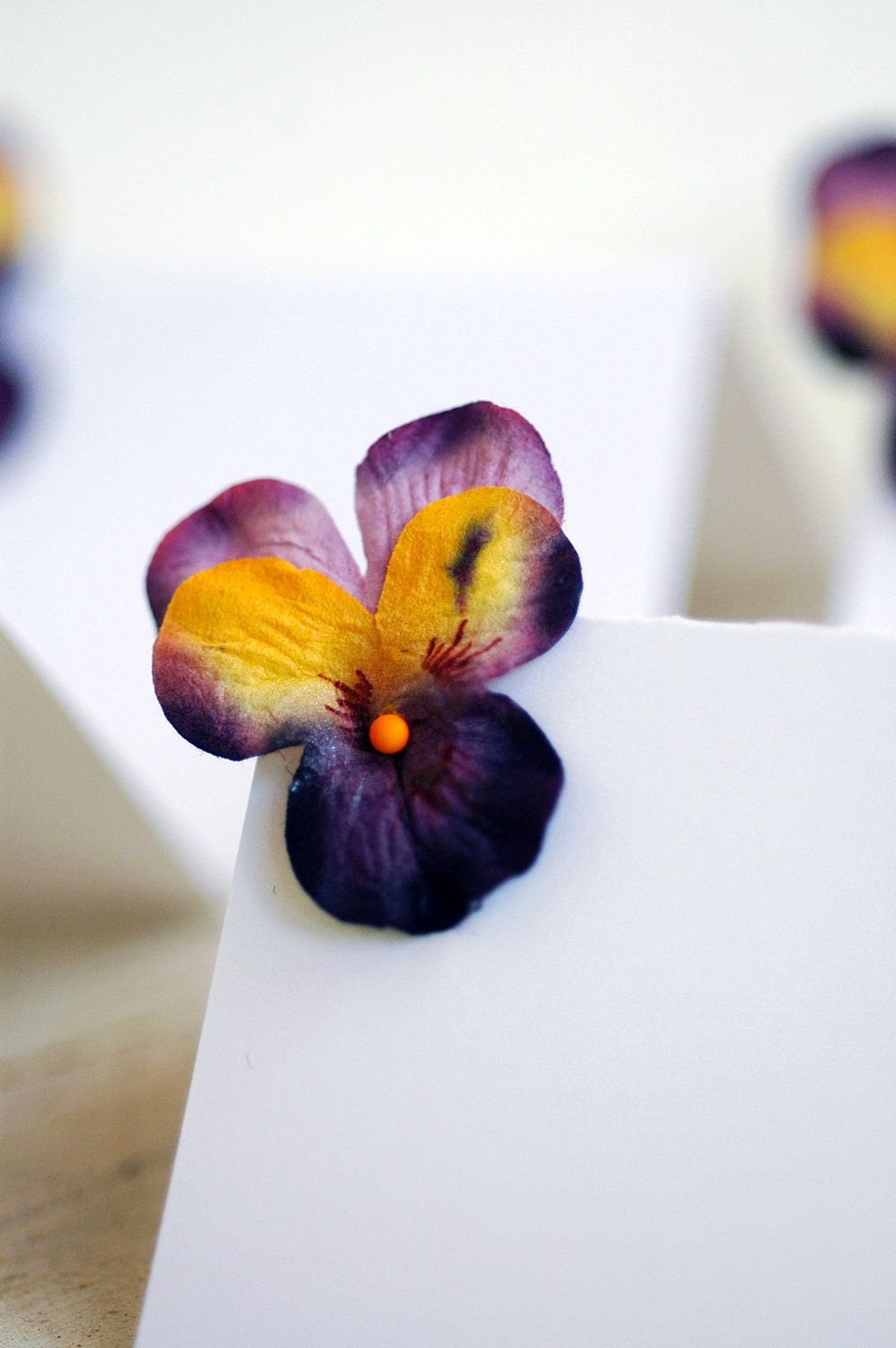 Purple Paper Viola Flower Place Cards Purple Johnny Jump Ups - Etsy