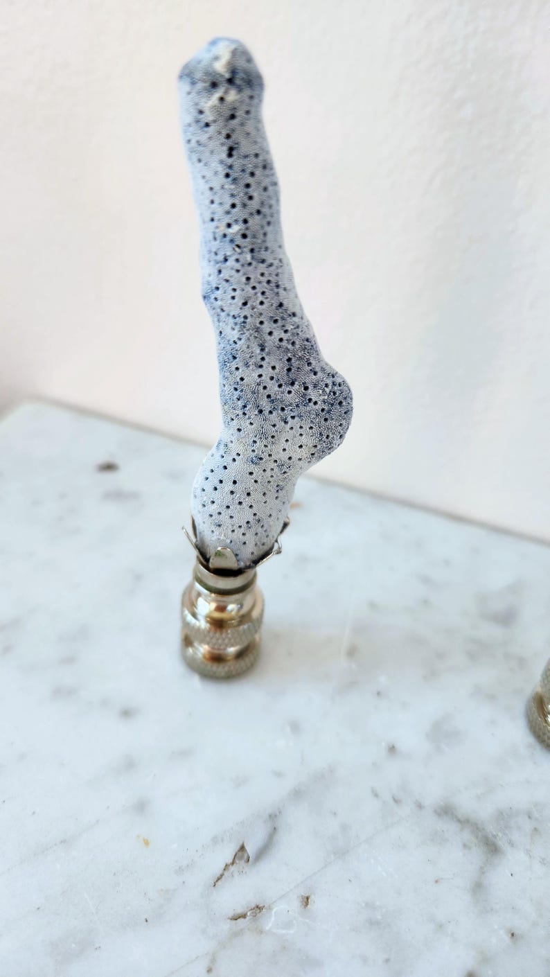 Genuine Blue Coral Lamp Finial, Ocean Lamp Finial, Nautical Finial ...