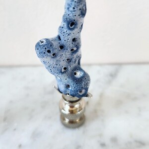 Genuine Blue Coral Lamp Finial, Ocean Lamp Finial, Nautical Finial ...