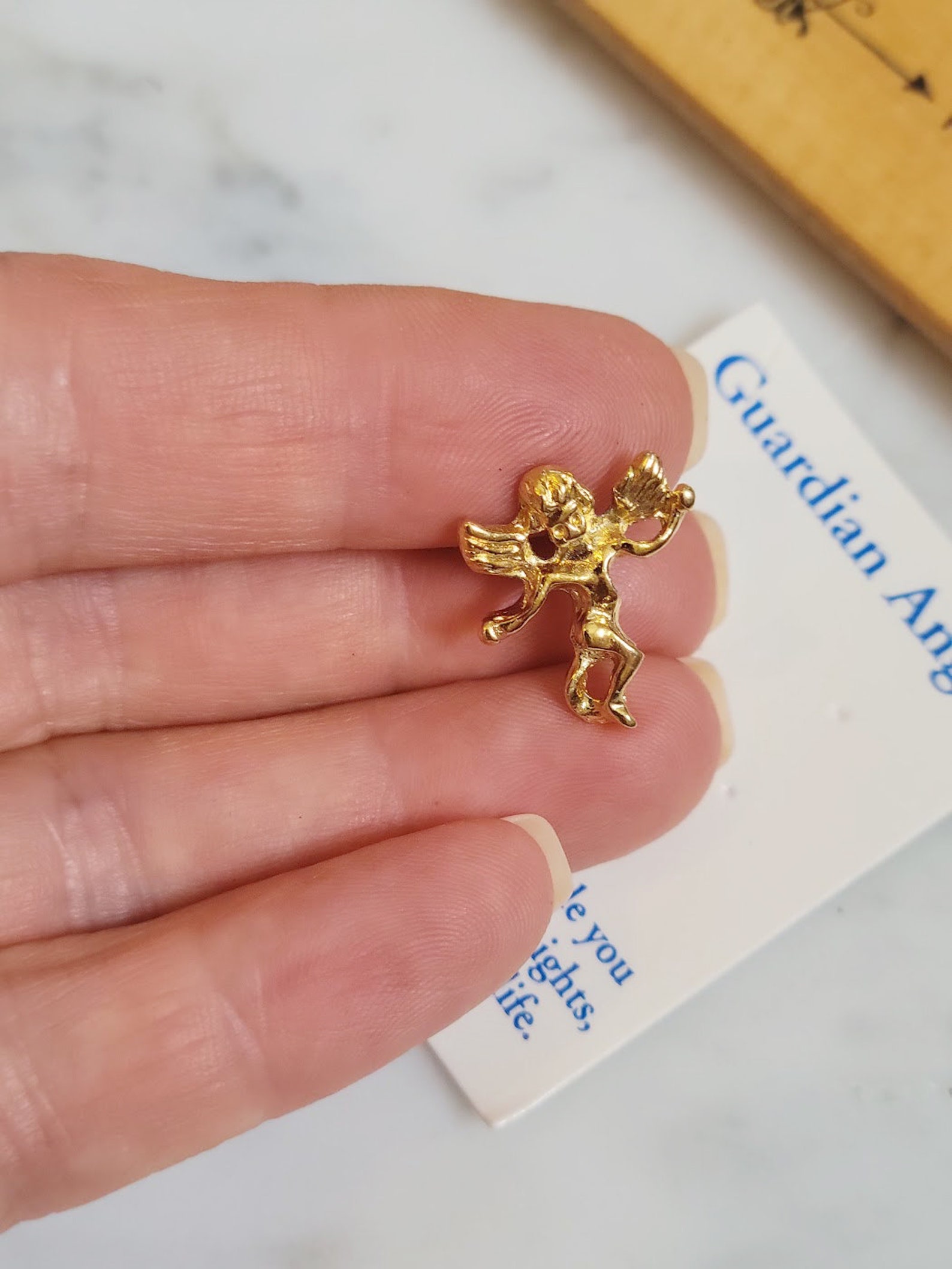 Guardian Angel Lapel Pin Angel on My Shoulder Angel With - Etsy