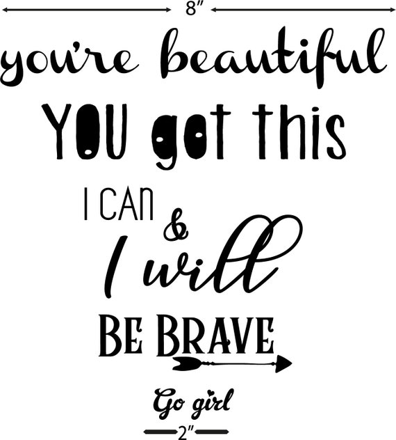 Inspirational Quotes Wall Decals Stickers Set of 5 | Etsy