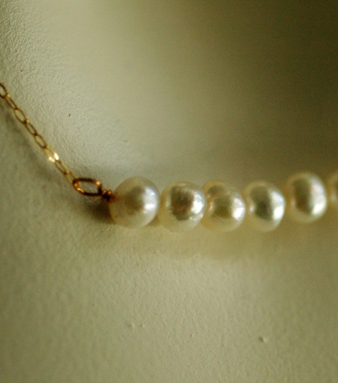Freshwater Pearl Bar on Gold Filled Chain - Etsy