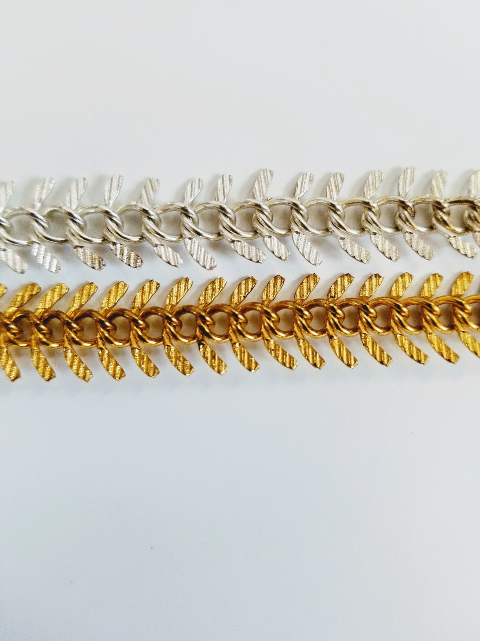 Fish Bone Chain 1 Yard Choose From Silver or Gold Tone - Etsy