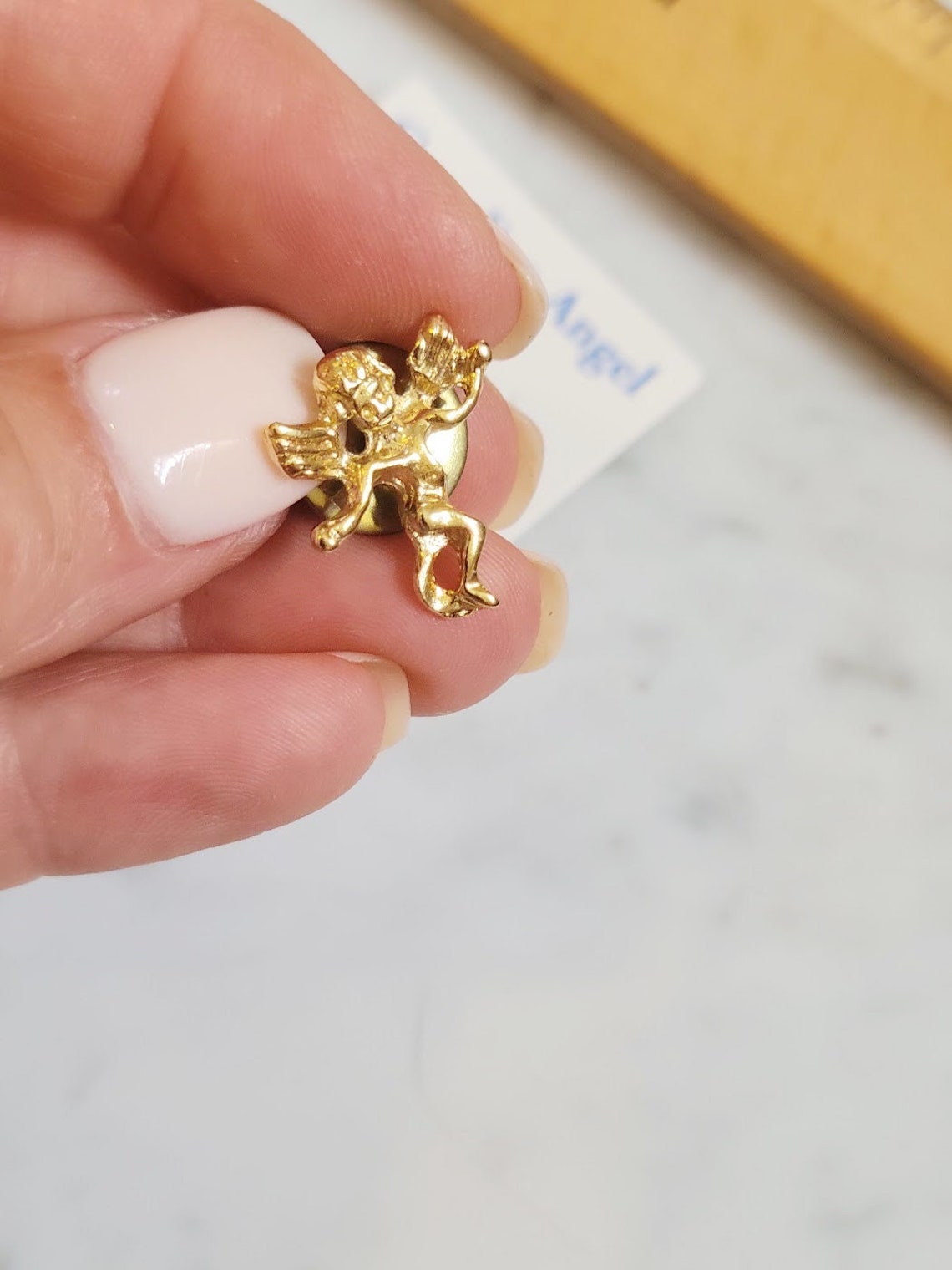 Guardian Angel Lapel Pin, Angel on My Shoulder, Angel With Hallo Pin ...