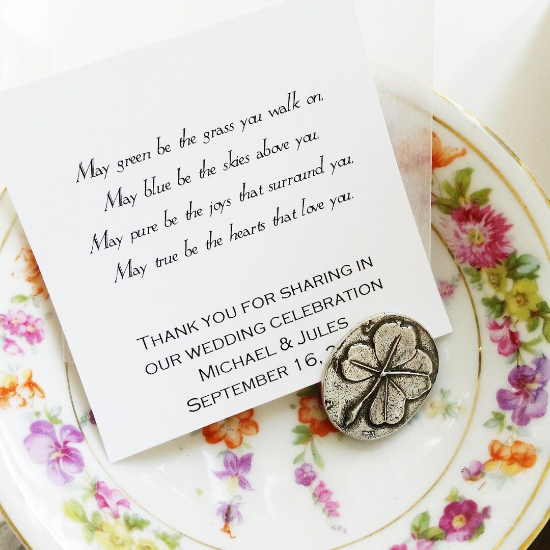 Irish Favors, Irish Wedding Favors, Celtic Wedding, Irish Blessing Poem ...