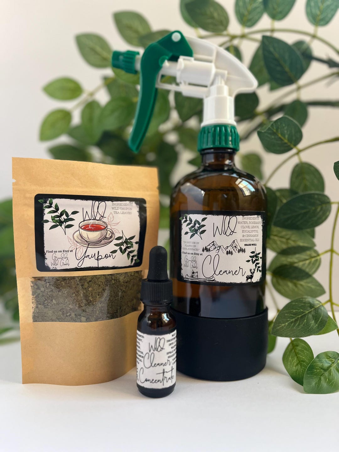 Grandads Wild Goods, Bundle, All Natural Cleaner, Wild Yaupon Tea ...