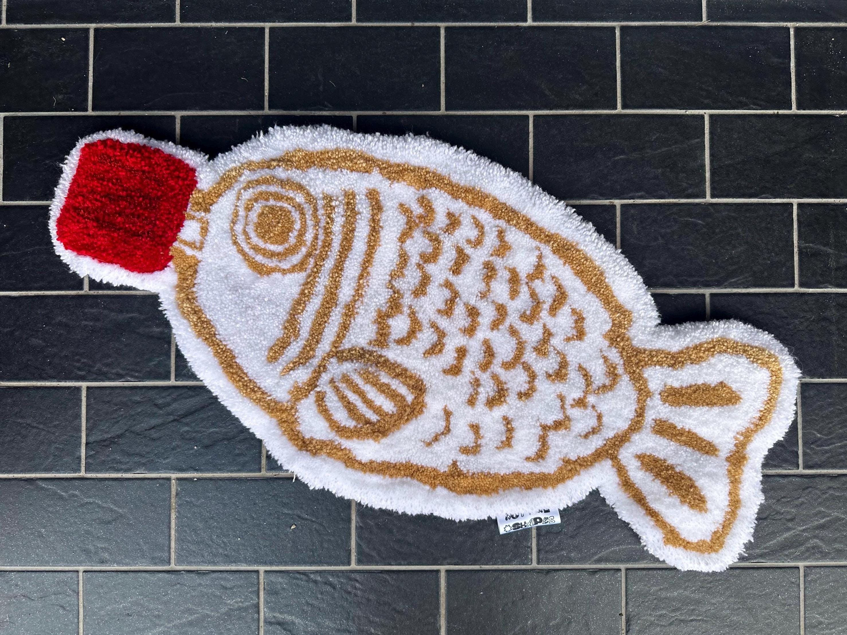 Cartoon Fish Rug, Soy Sauce Bottle , Sushi, Custom Rug, Handmade ...