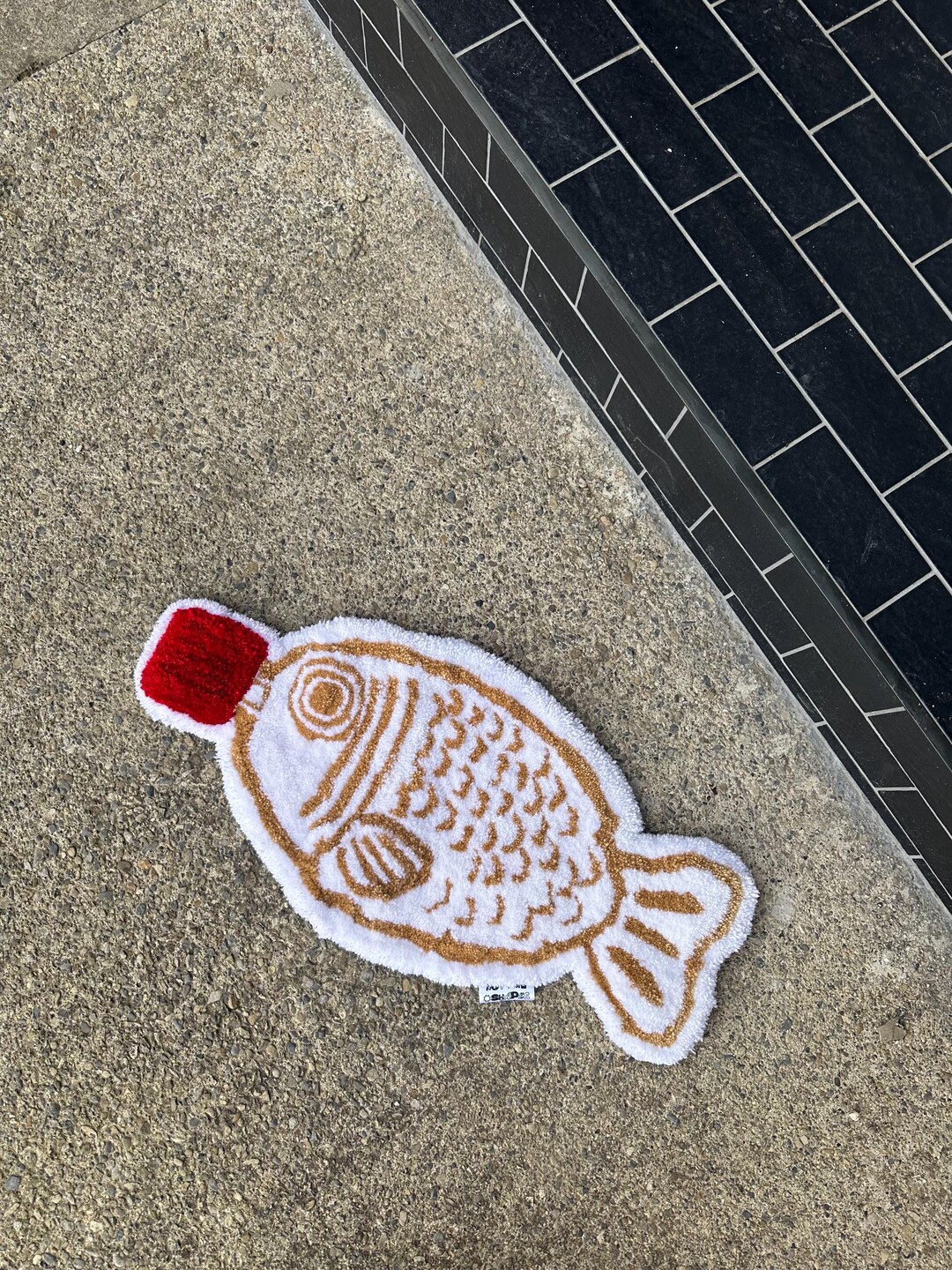 Cartoon Fish Rug, Soy Sauce Bottle , Sushi, Custom Rug, Handmade ...