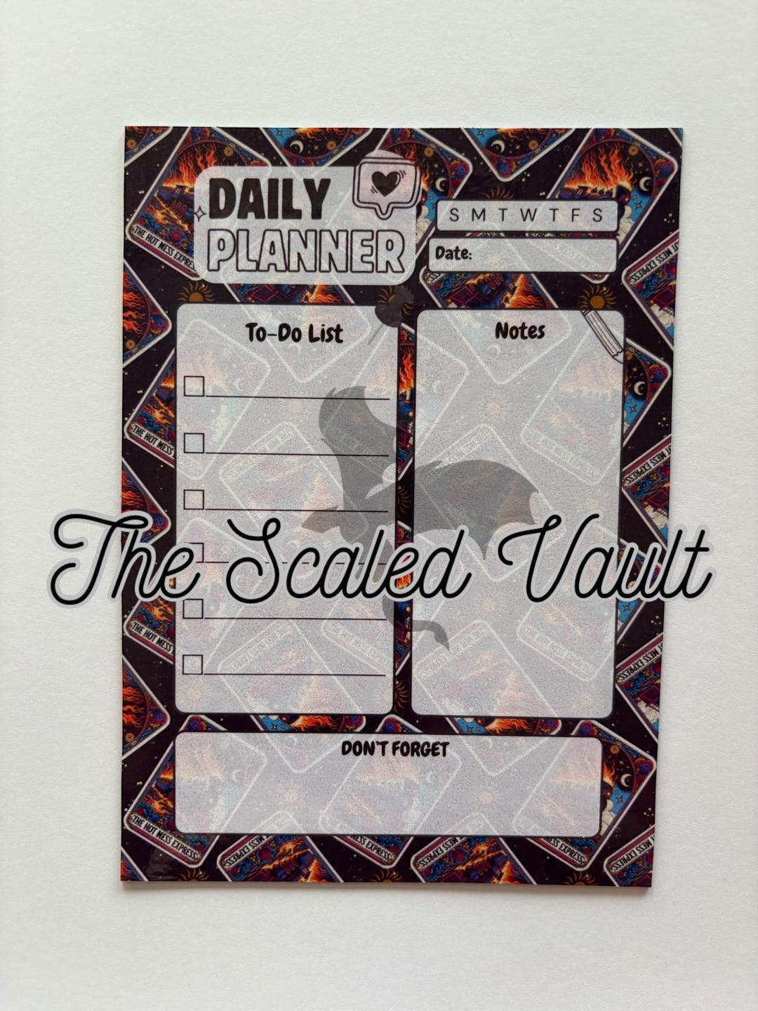 DAILY Magnetic Mini Planner 5x7 Hot Mess - Etsy