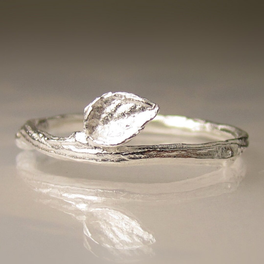 Twig Ring in Sterling Silver, Oxidized or Polished, Wedding Band - Etsy