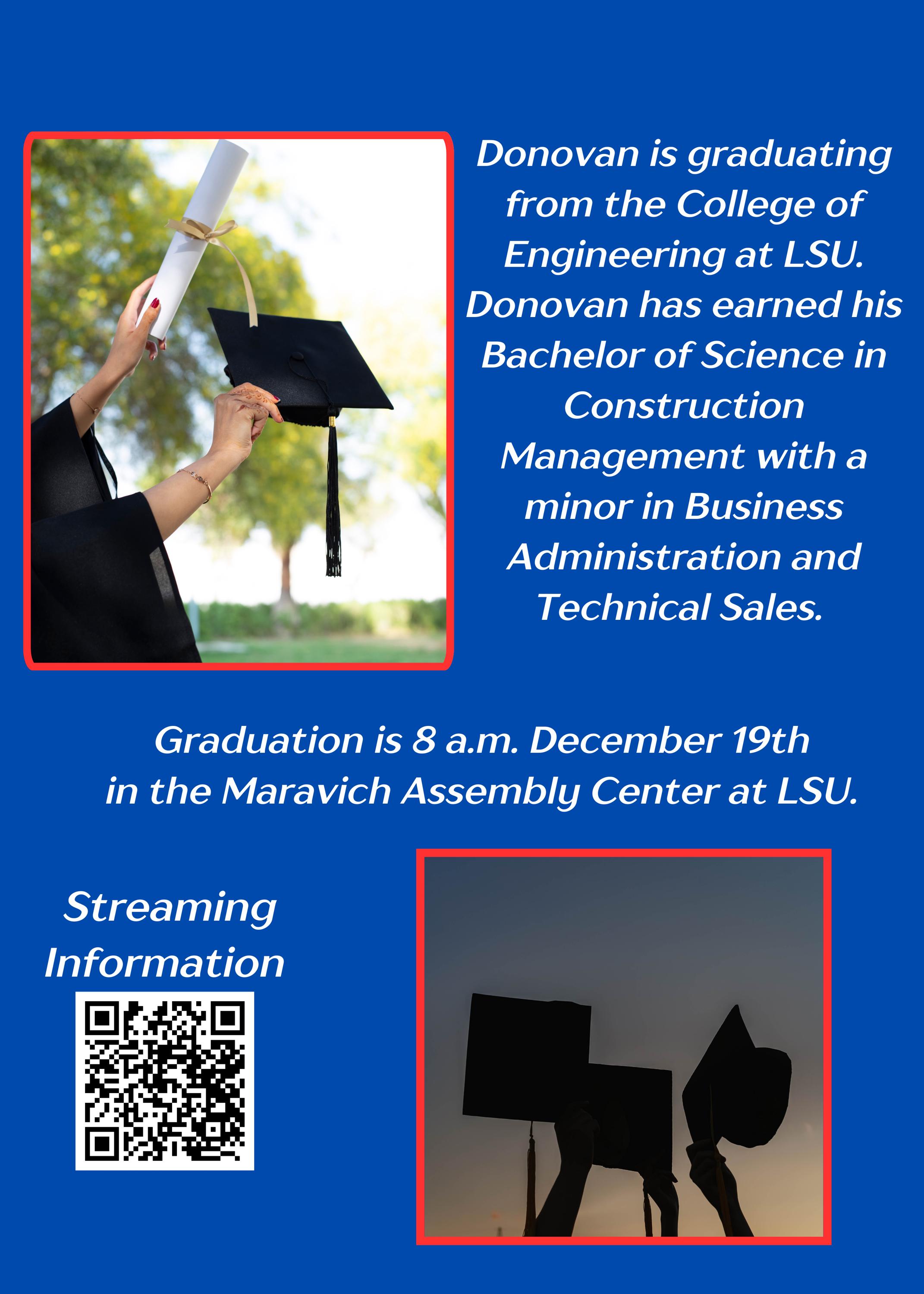 Royal Blue and Red Graduation Announcement - Etsy