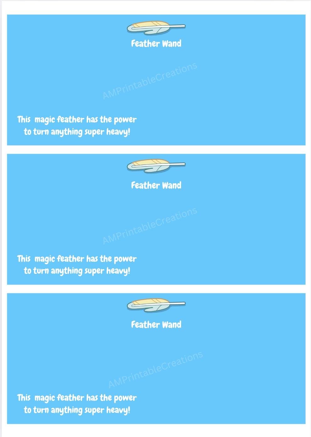 Bluey Themed Feather Wand Party Favour | Digital Download | Kids ...